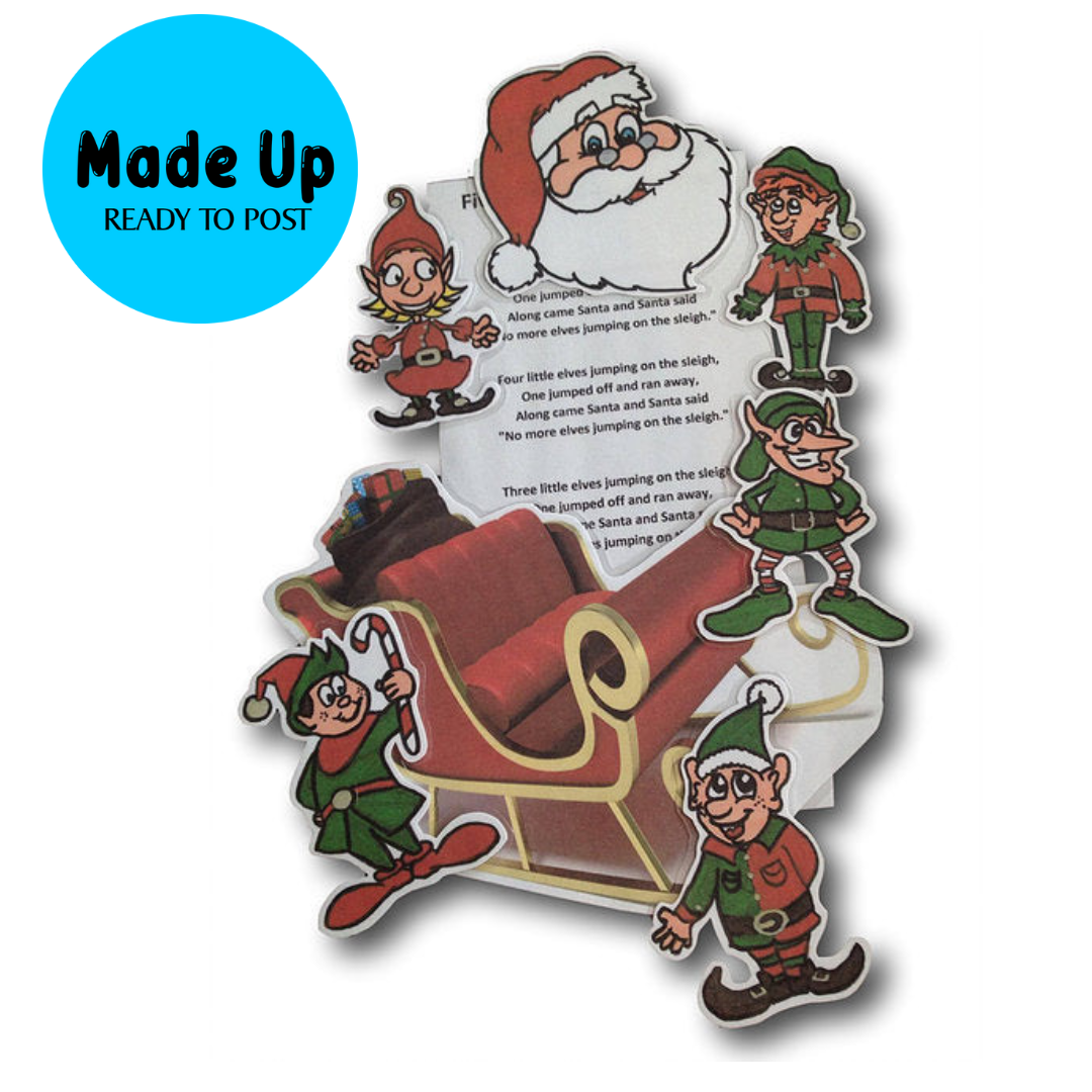 Five Little Christmas Elves - Printed and Made Up – Learning Differently NZ