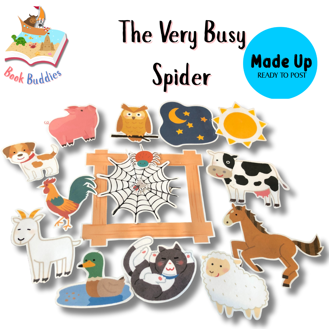 The Very Busy Spider- Printed and Made-Up Magnetic Board Book Buddy – Learning Differently NZ