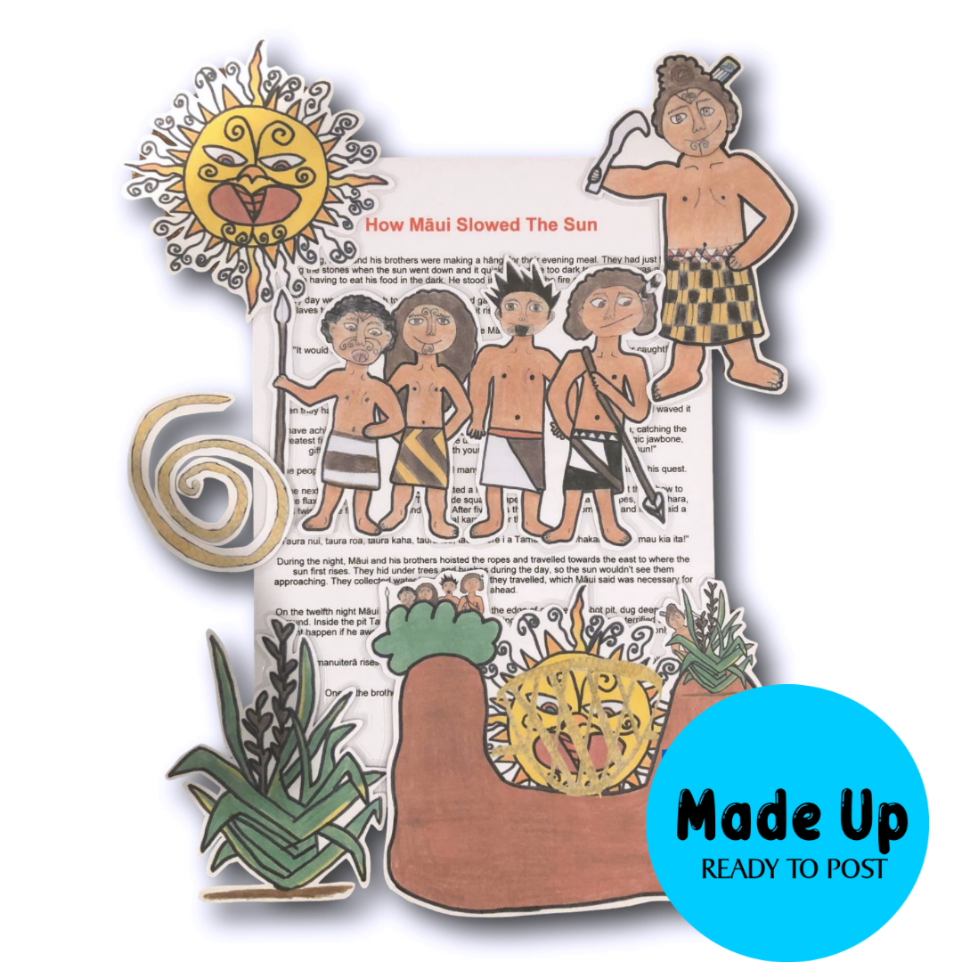 How Māui Slowed The Sun - Magnetic Board Story- Printed and Made Up ...