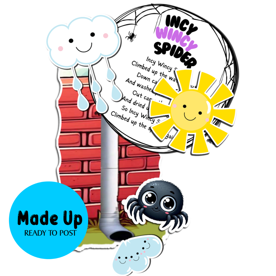 Incy Wincy Spider - Printed Magnetic Board Song – Learning Differently NZ