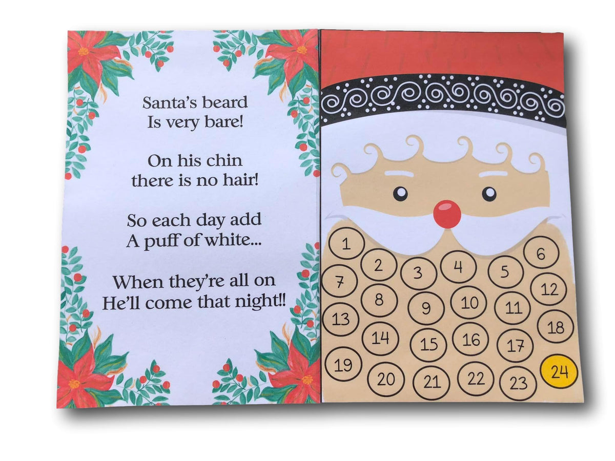Santa's Beard Printable Advent Calendar – Learning Differently NZ