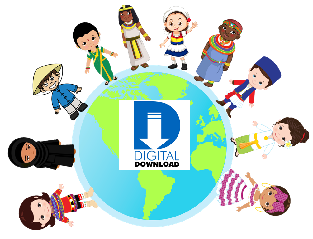 "Hello" Around The World 11 Countries Bundle 2 - Digital, Printable Ma ...