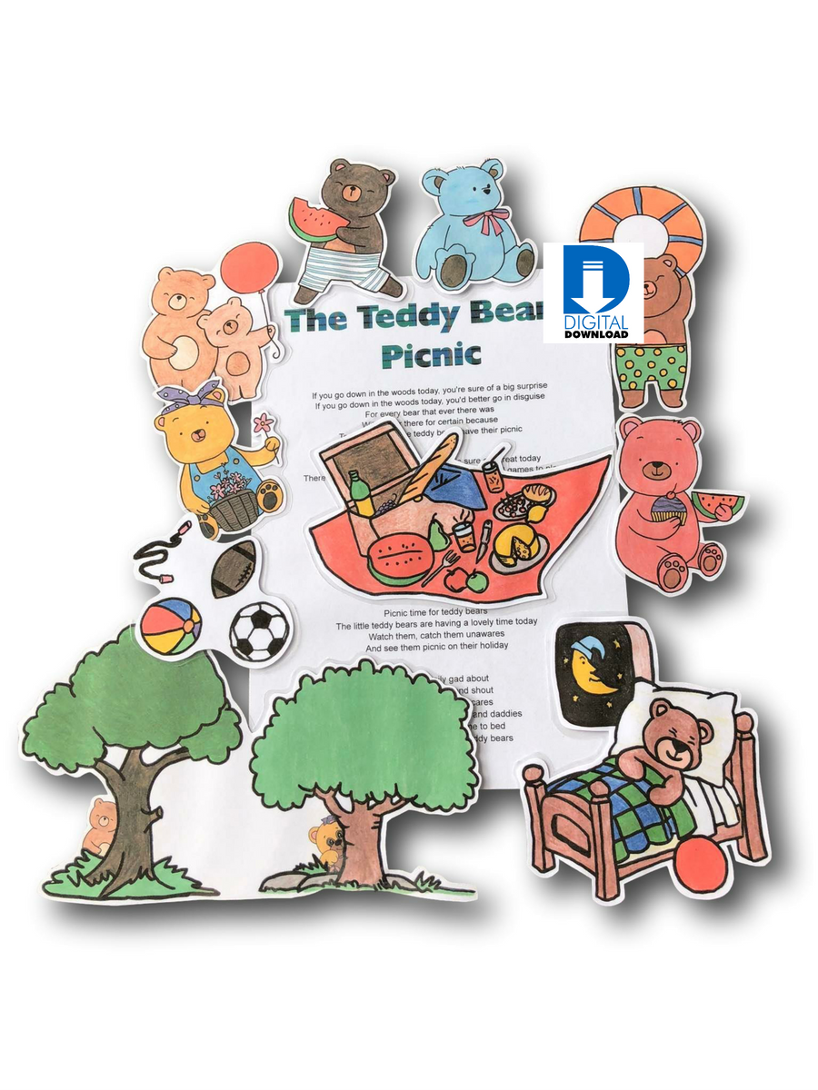 The Teddy Bear's Picnic - Magnetic Board Story (Digital, Printable ...