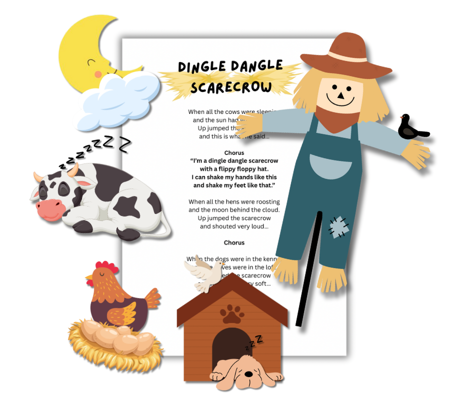 Dingle Dangle Scarecrow - Printable Magnetic Board Song – Learning ...