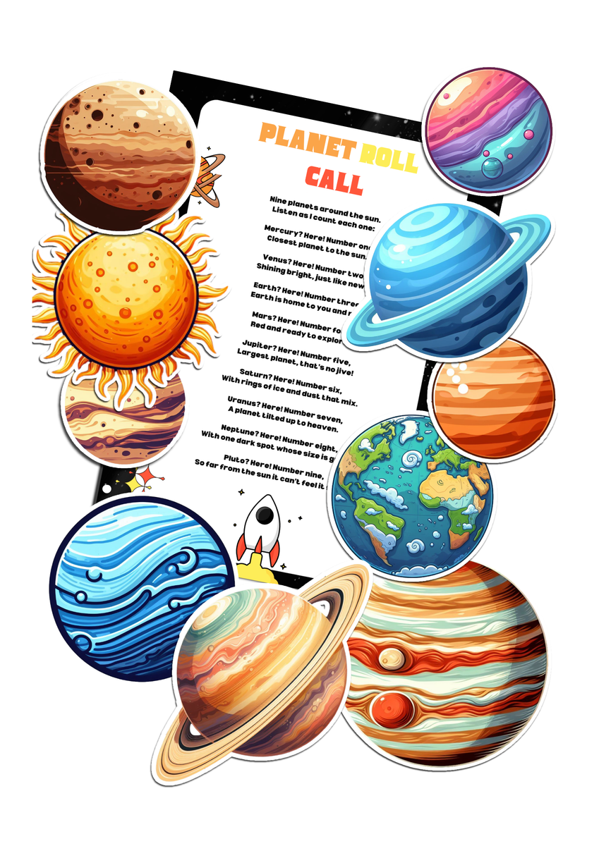 Planet Roll Call - Printable Board Poem – Learning Differently NZ