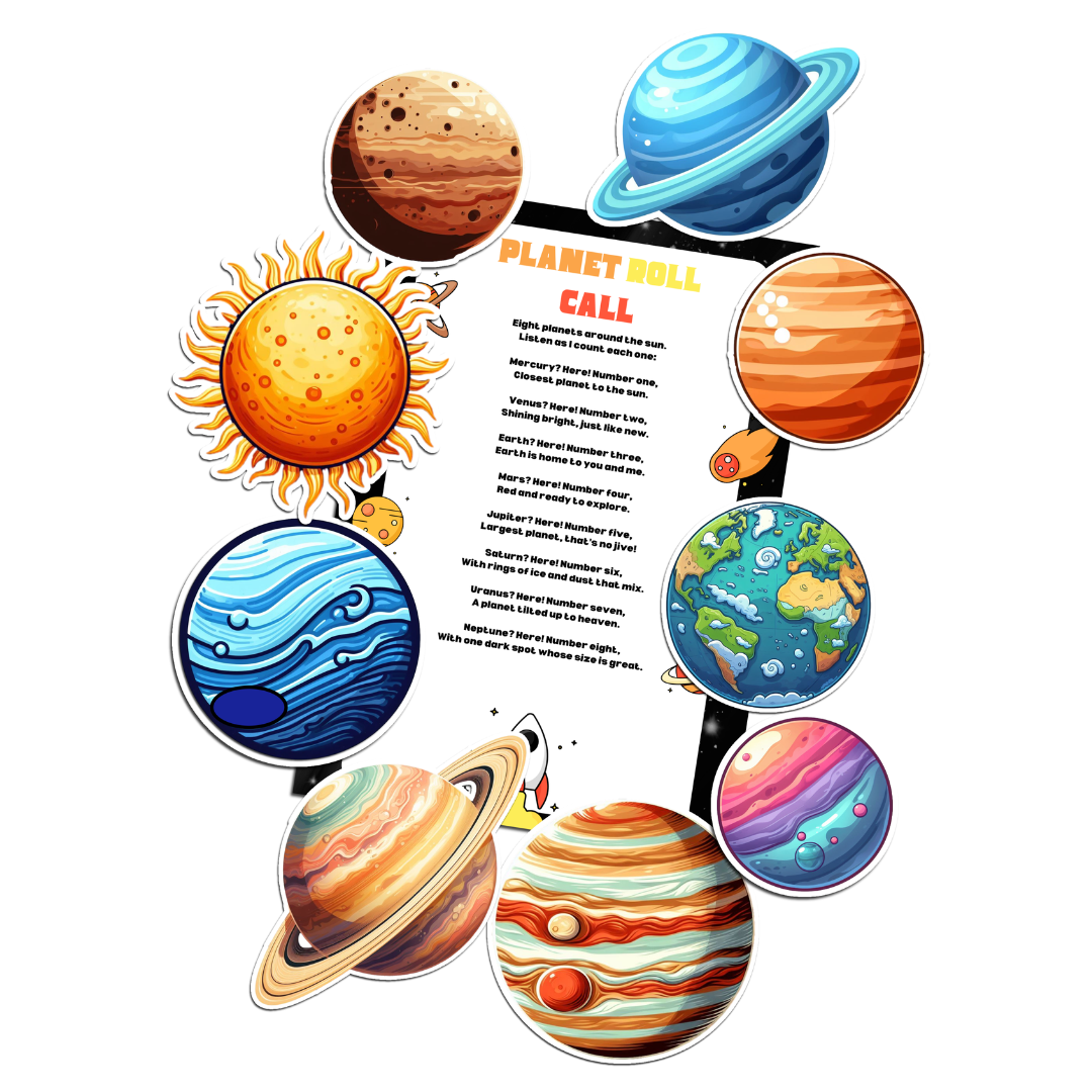 Planet Roll Call - Printable Board Poem – Learning Differently NZ