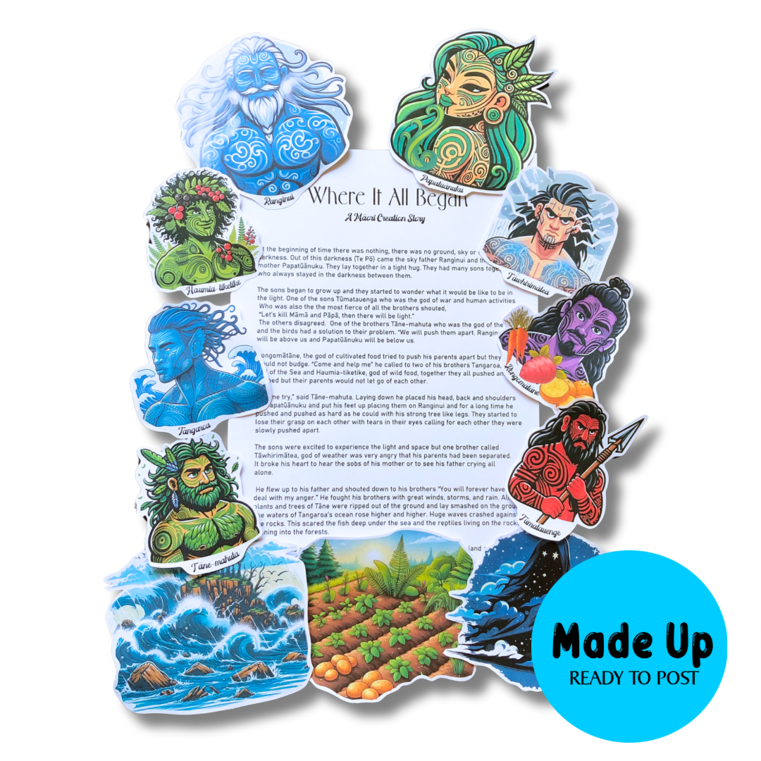 Where It All Began - A Māori Creation Pūrākau (Story) - Printed and Ma ...