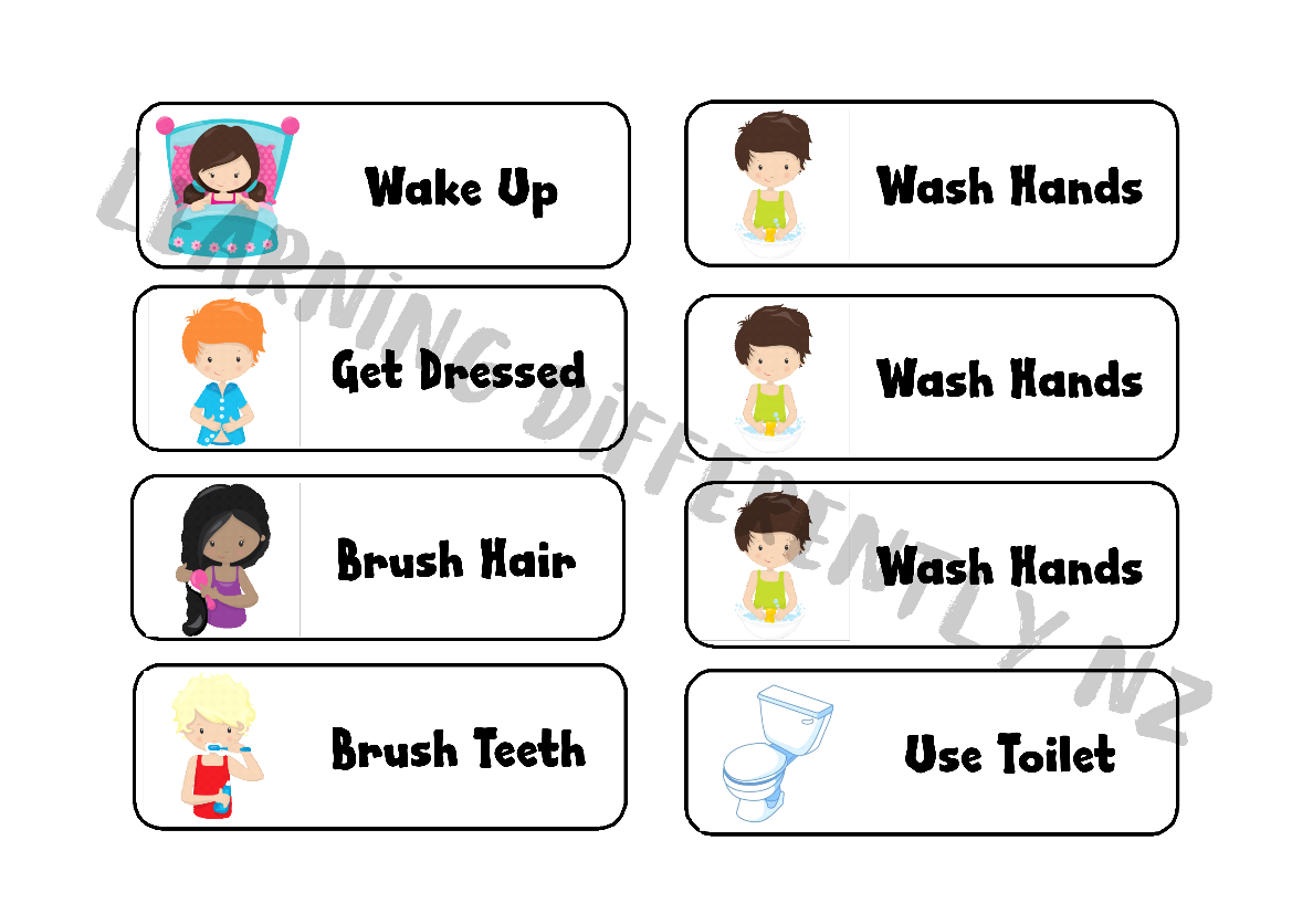 7 Day Routine Charts - Digital, Printable – Learning Differently NZ
