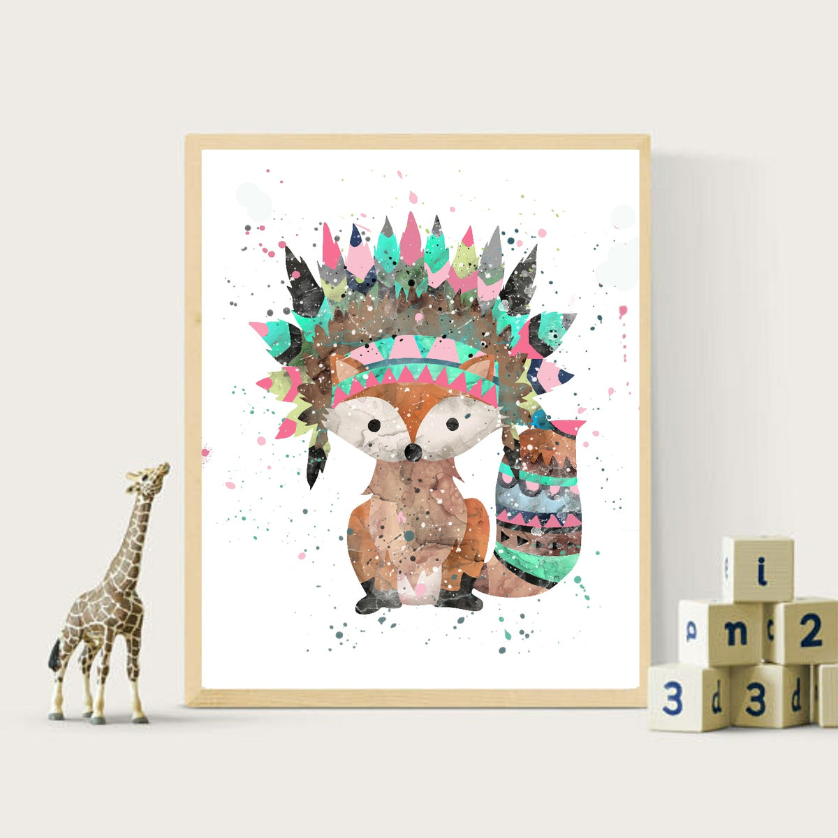 A4 Boho Fox Print – Learning Differently NZ