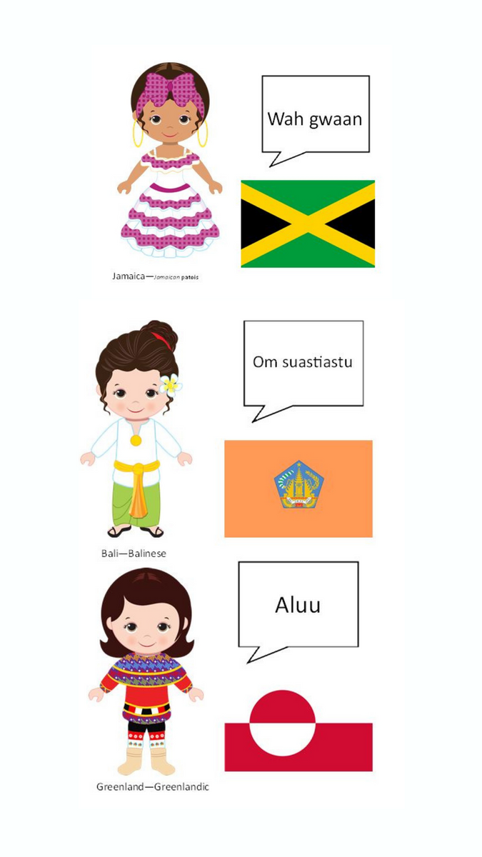 "Hello" Around The World 11 Countries Bundle 2 - Digital, Printable Ma ...