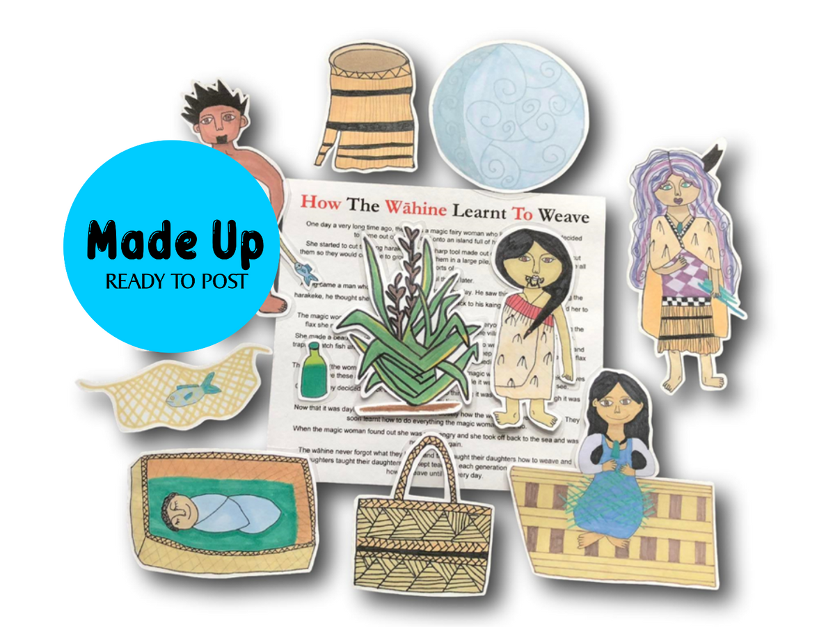 How The Wāhine Learnt To Weave - Printed Magnetic Board Story ...