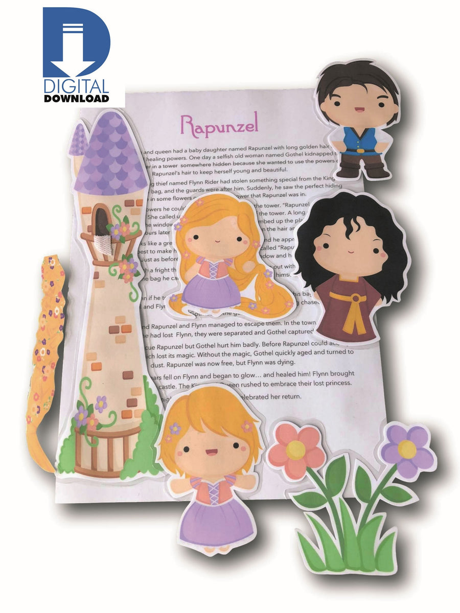 Rapunzel - Digital, Printable Magnetic Story – Learning Differently NZ