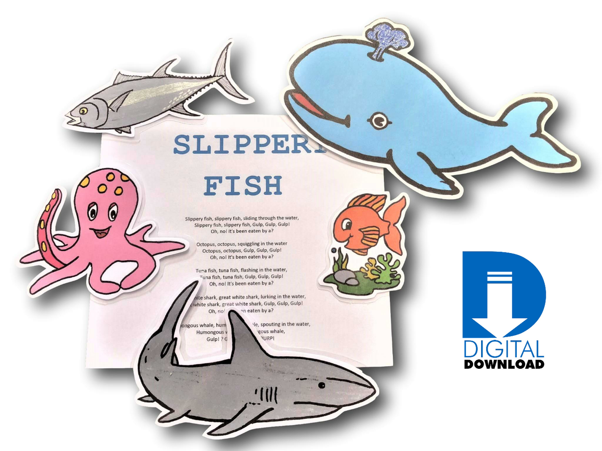 Slippery Fish - Digital, Printable Magnetic Song – Learning Differently NZ