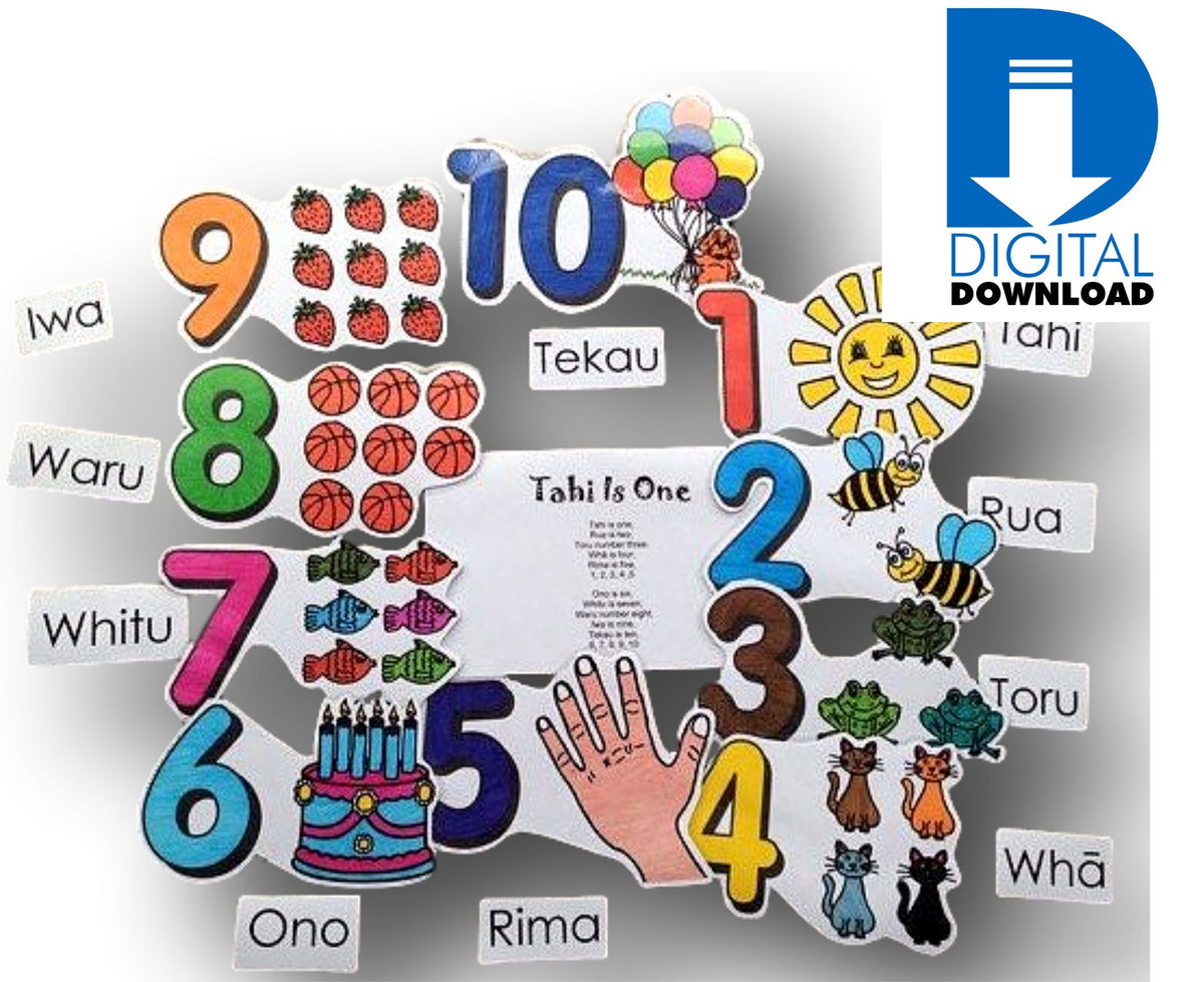 Tahi Is One - Digital, Printable Magnetic Song – Learning Differently NZ